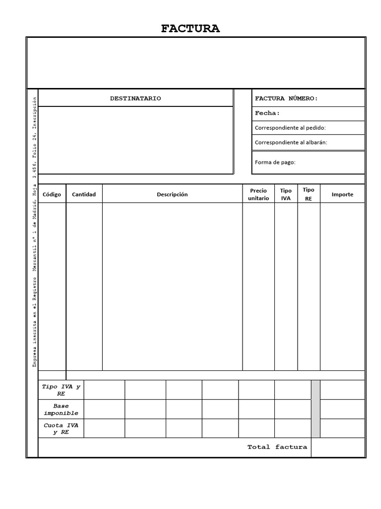 Modelo FACTURA | PDF