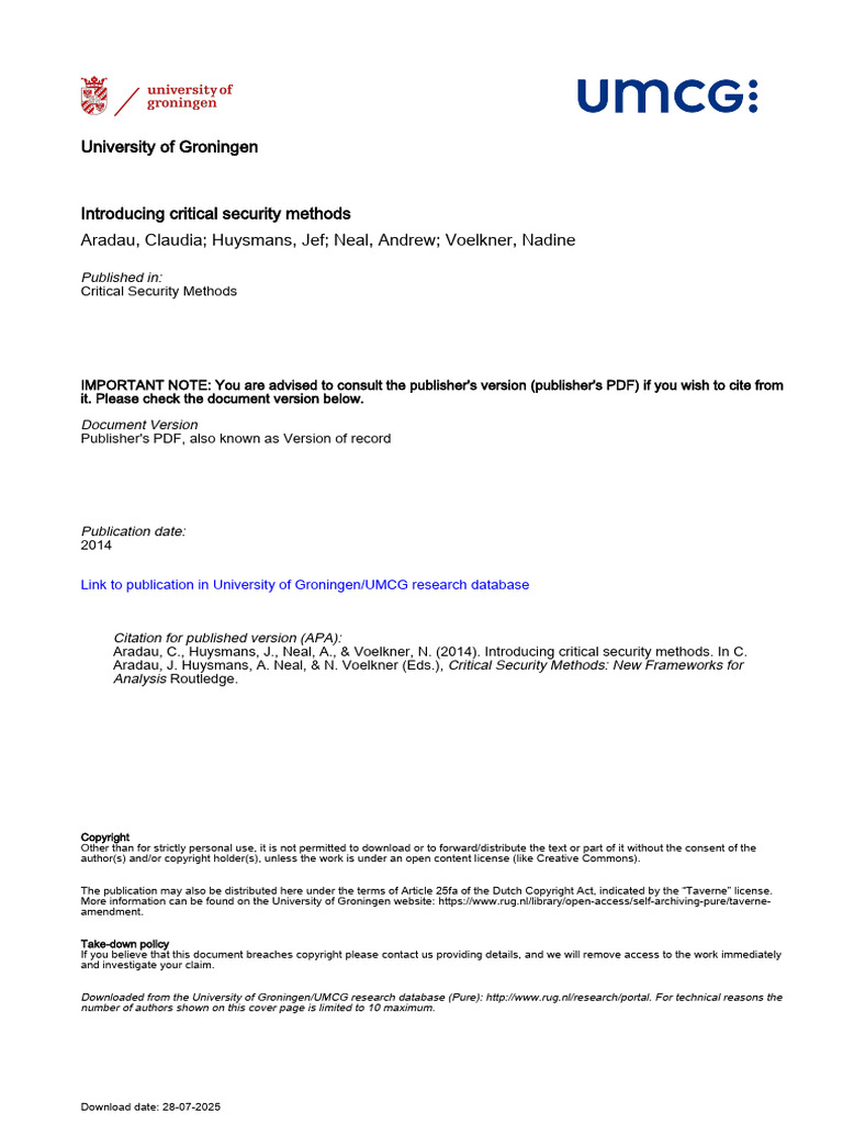 Critical Security Methods Explained | PDF | Methodology | Knowledge