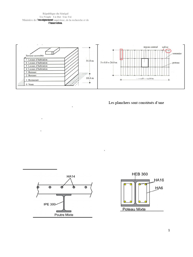 Devoir de construction mixte en génie civil | PDF