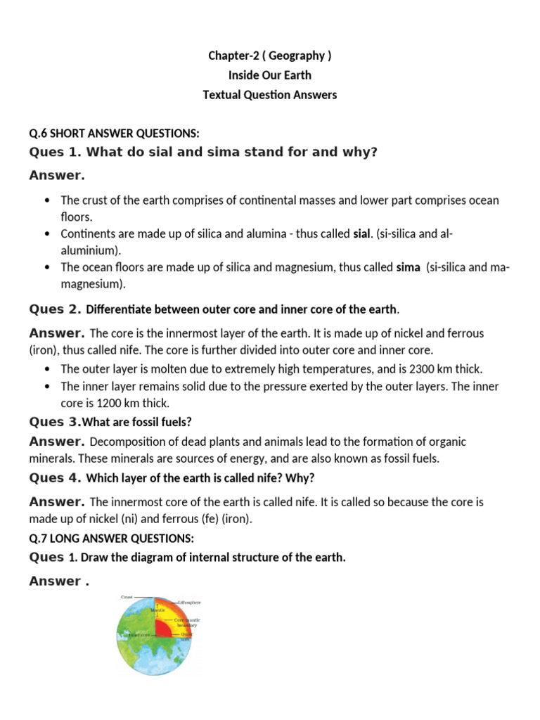 Lesson 2 Geography Class 7 | PDF | Rock (Geology) | Igneous Rock