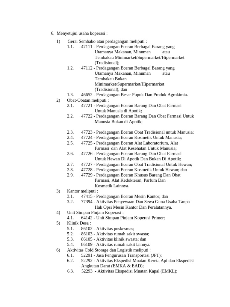 Contoh Pengisian KBLI | PDF