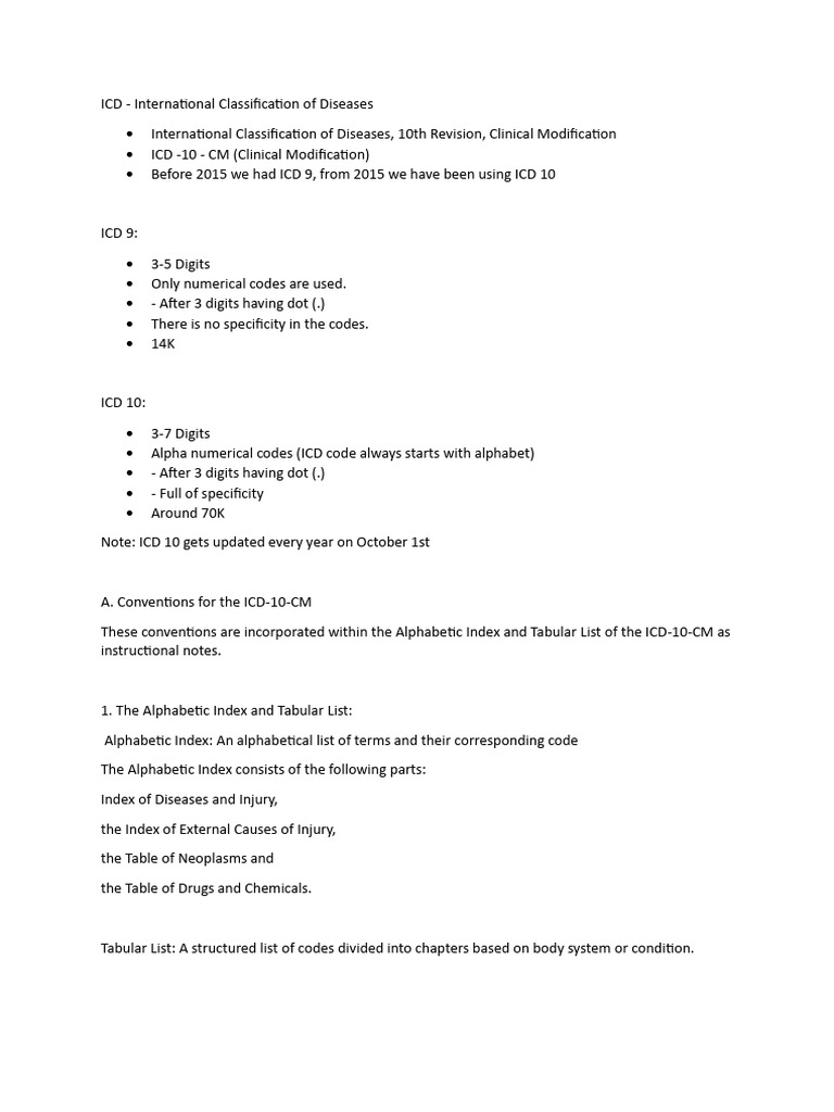 ICD-10 Overview and Coding Guidelines | PDF | Chronic Kidney Disease ...
