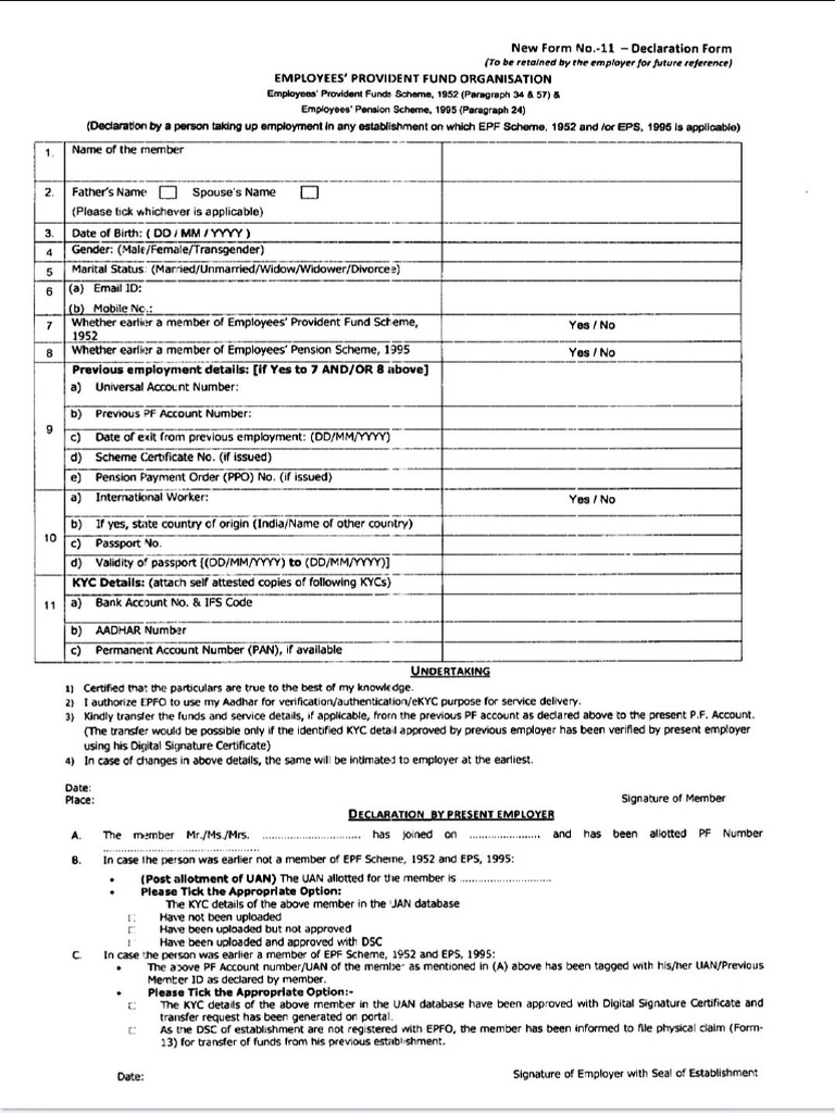 New Jaining Deacar Form 11 | PDF