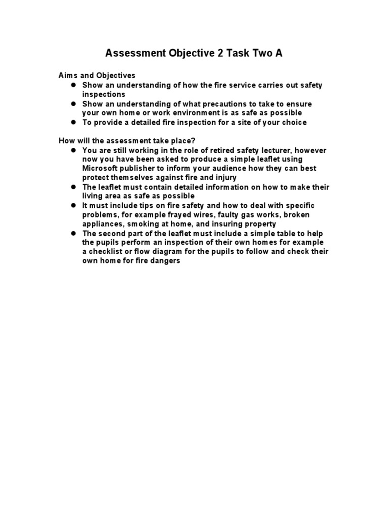 Assessment Objective 2 Task Two A | PDF