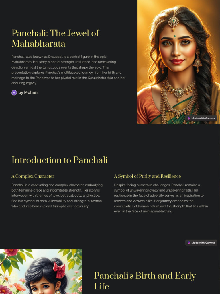 Panchali The Jewel of Mahabharata | PDF