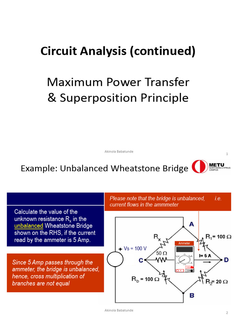 EEE 209 Max Power Transfer Superposition Principle (1) | PDF ...