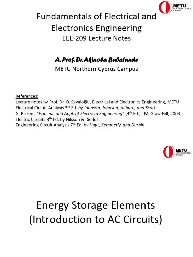 EEE 209 Presentation 7 8 Energy Storage Elements | PDF | Capacitor ...