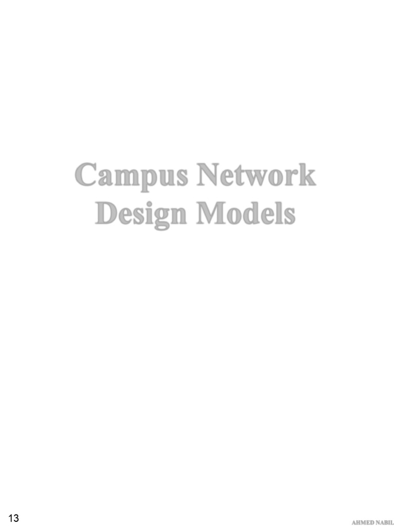 Summary of Campus Network Design Models PDF | PDF | Computer Network ...