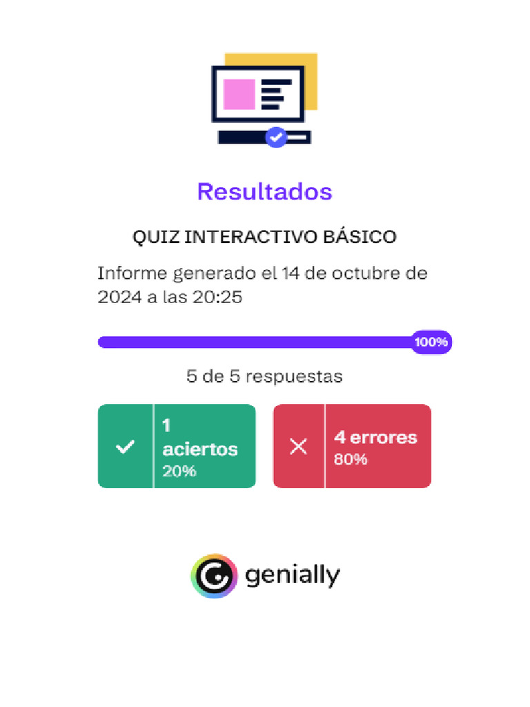 Quiz Interactivo Básico 14-10-2024 | PDF