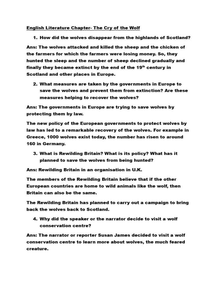 Summary of "The Cry of the Wolf" | PDF | Coyote | Elk