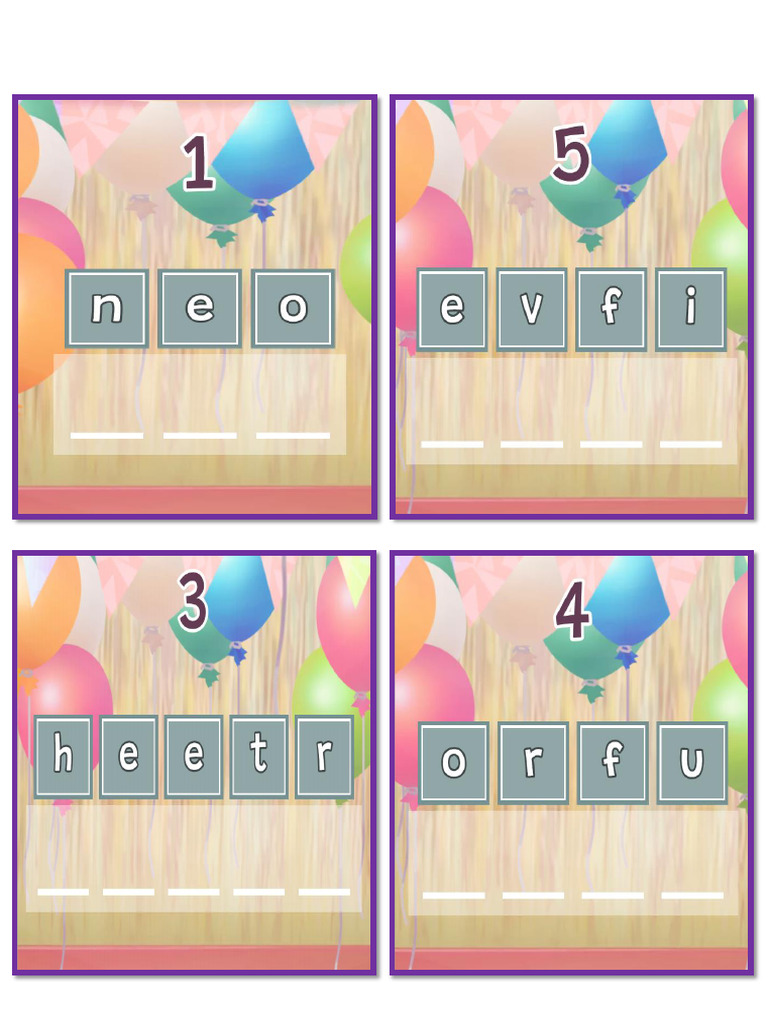 1-12 Unjumble | PDF
