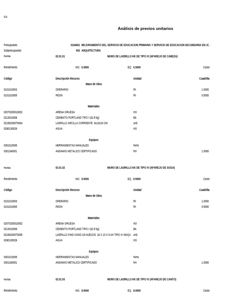 Apu Estructura | PDF | Hormigón | Mortero (Albañilería)