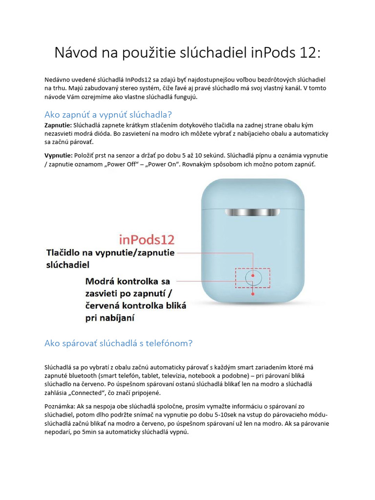 Manual InPods 12 MobilEU - Eu | PDF