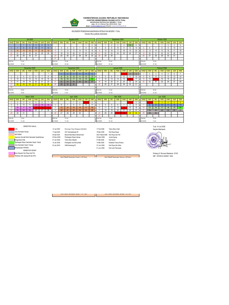 Kalender Pendidikan | PDF