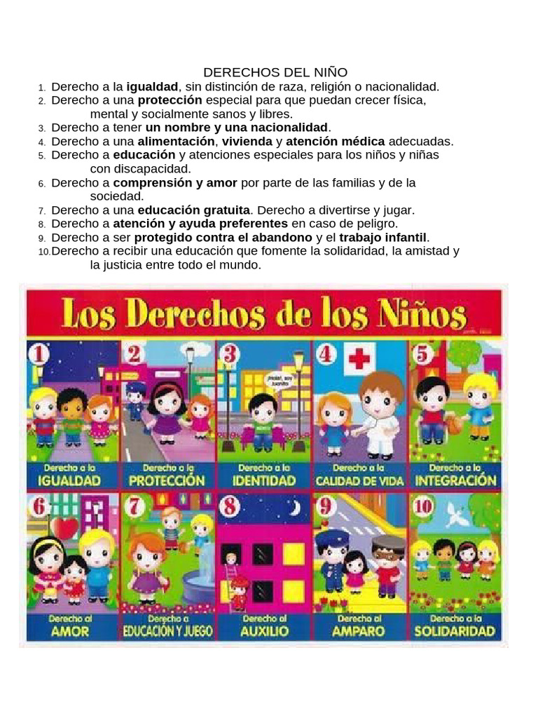 Derechos del Niño: Protección y Educación | PDF | Derechos de los niños ...