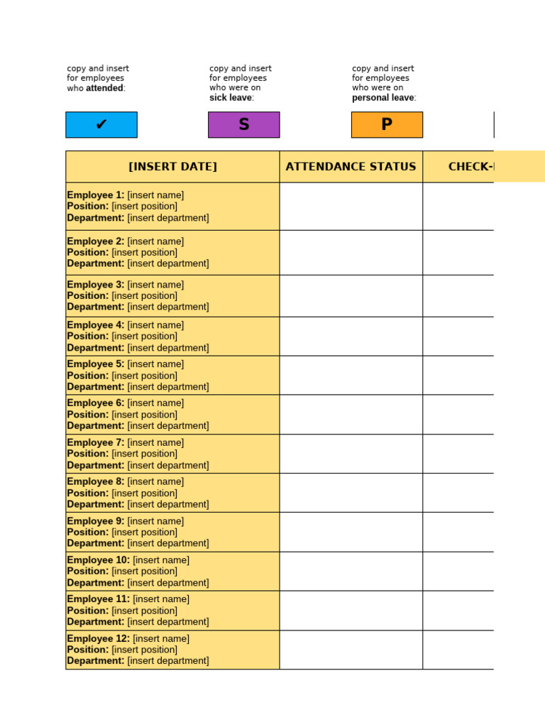 Daily Employee Attendance Record | PDF | Leave Of Absence | Working Time