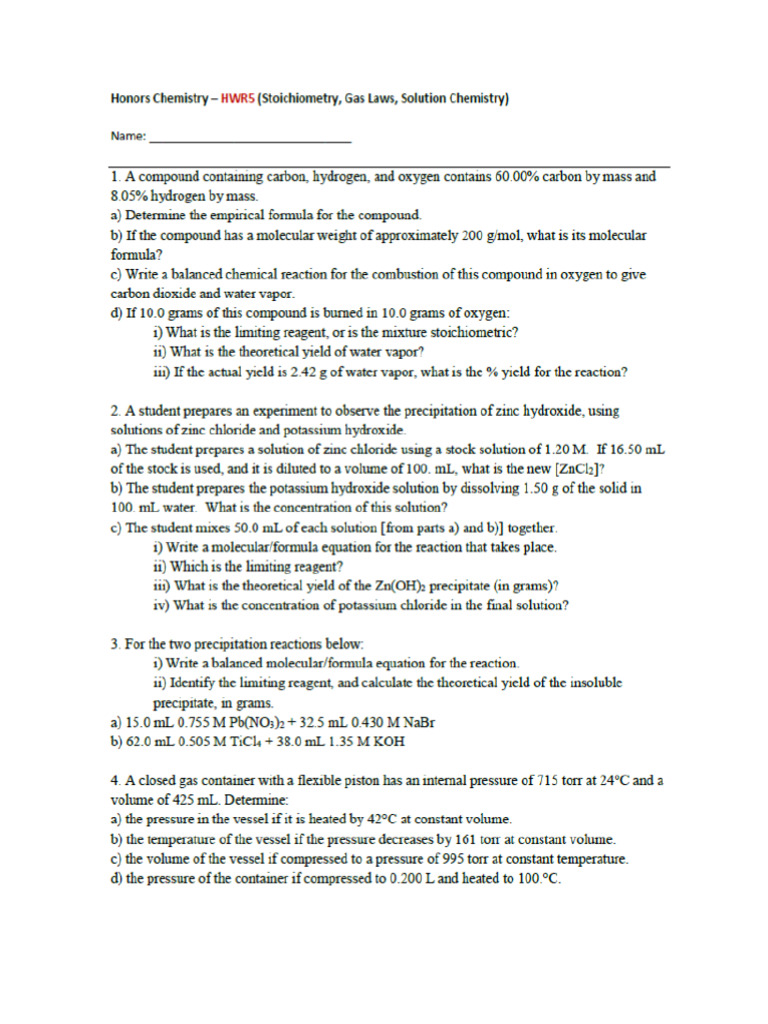 Chem Hw Pdf