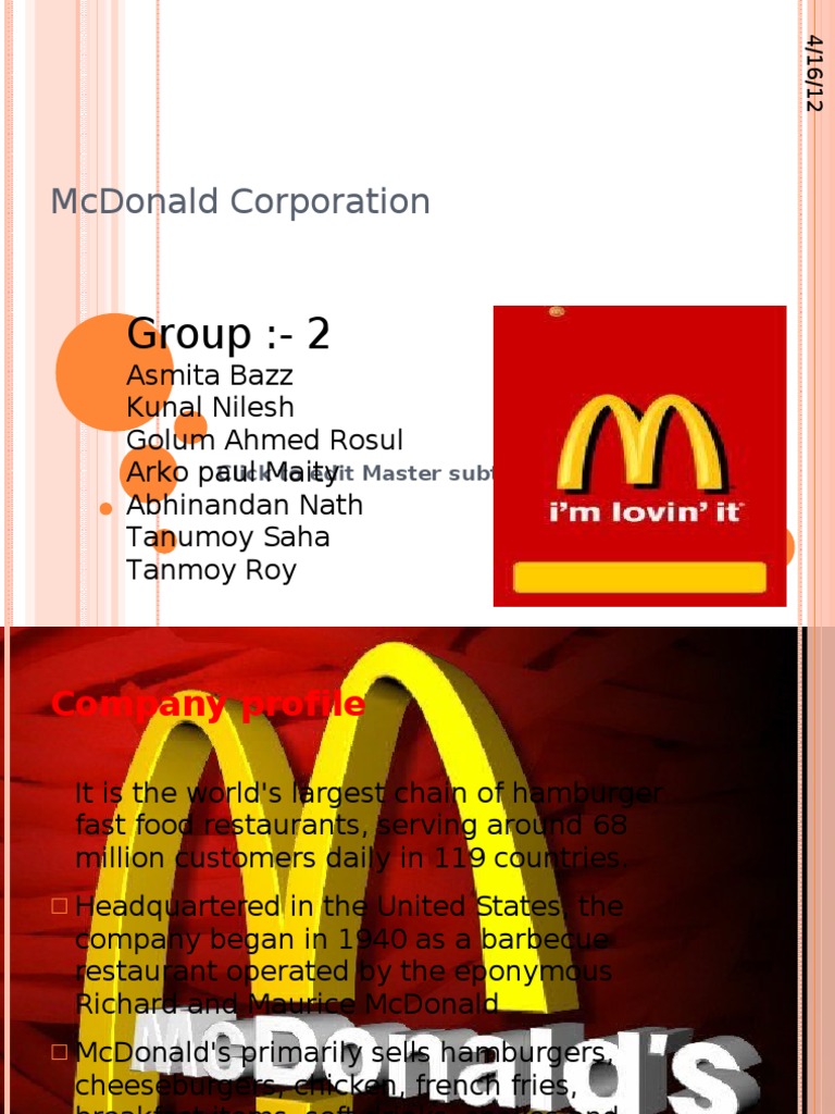 Mcdonalds | PDF | Mc Donald's | Fast Food Restaurants