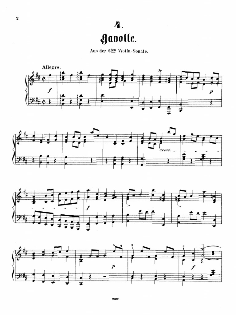 Violin Partita No.1 in B Minor, BWV 1002 (Bach, Johann Sebastian) | PDF