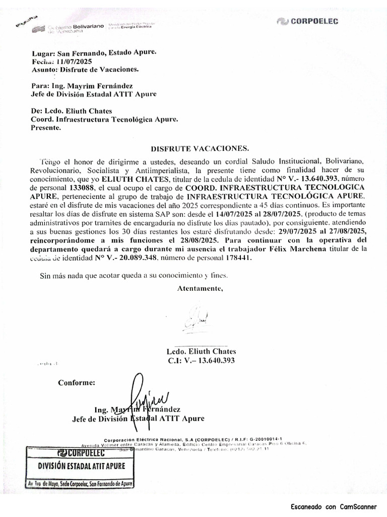 Disfrute Vacaciones Eliuth | PDF