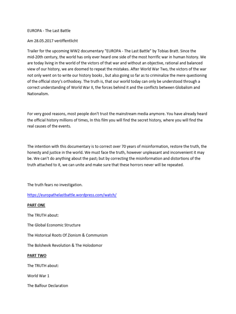 EUROPA (02.1) The Last Battle (Chapter Info) PDF | PDF | Nazi Germany ...