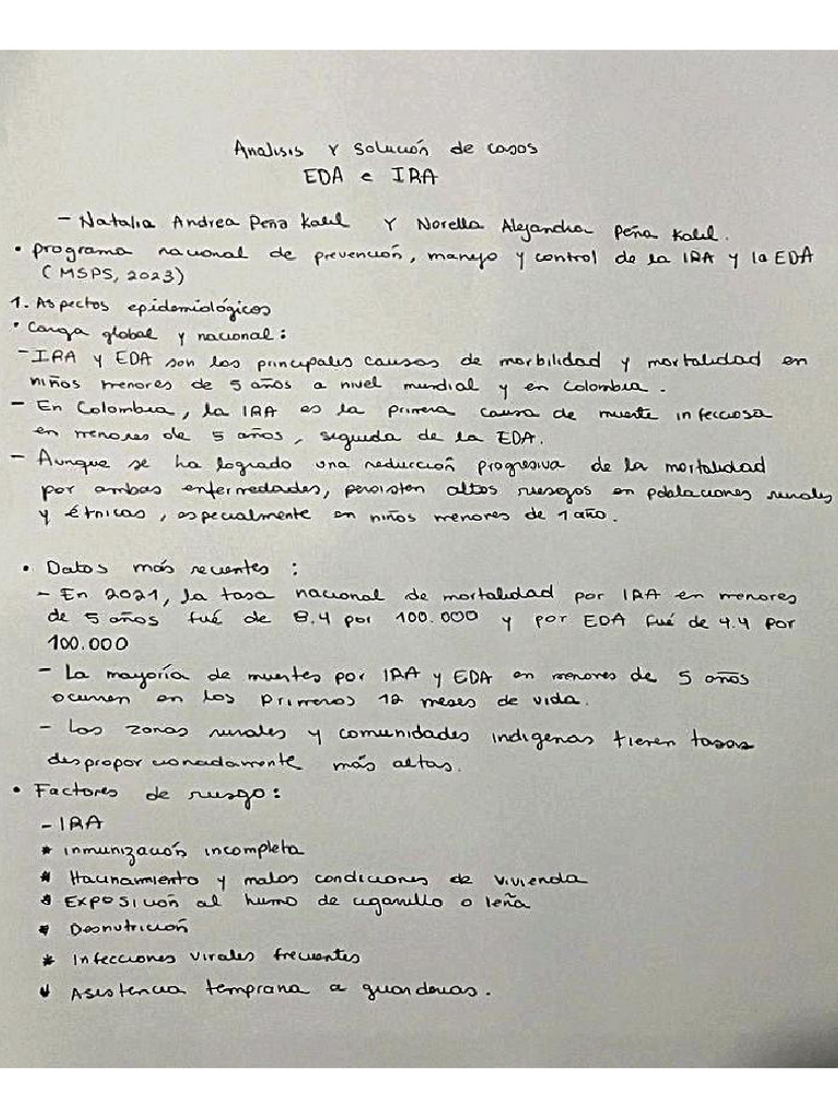 Análisis y solución de casos IRA y EDA | PDF