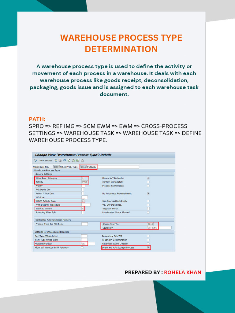 Warehouse Process Type Determination in EWM | PDF | Computer ...