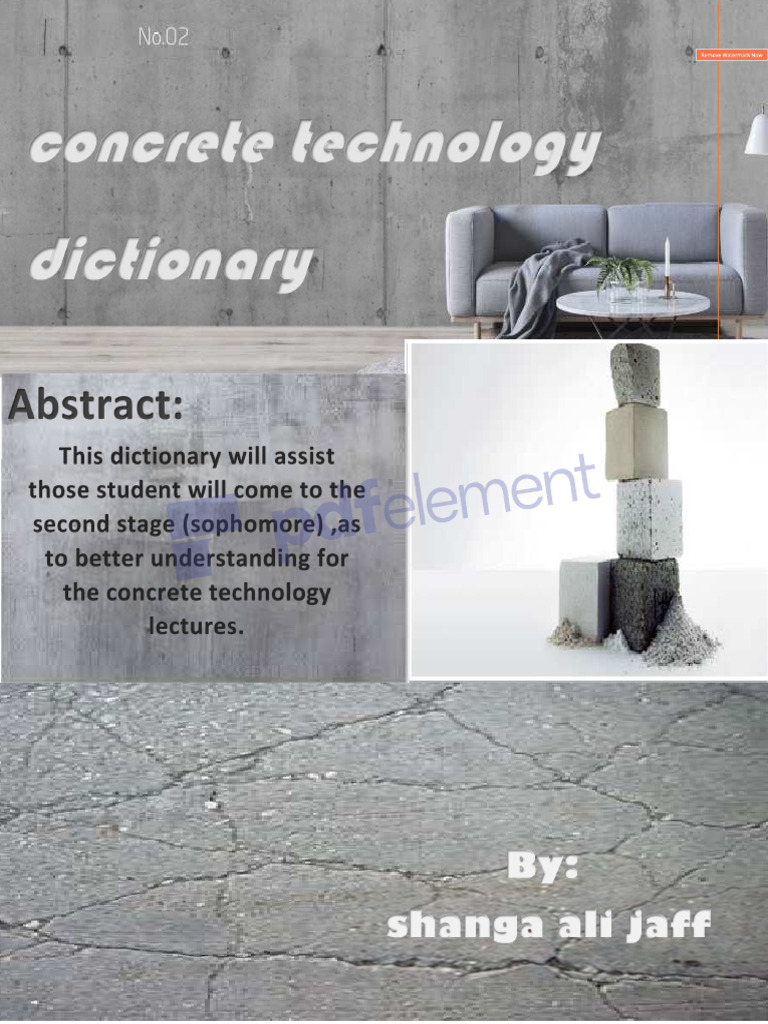 Microsoft Word - Concrete Technology Dictionary.docx | PDF | Concrete | Cement