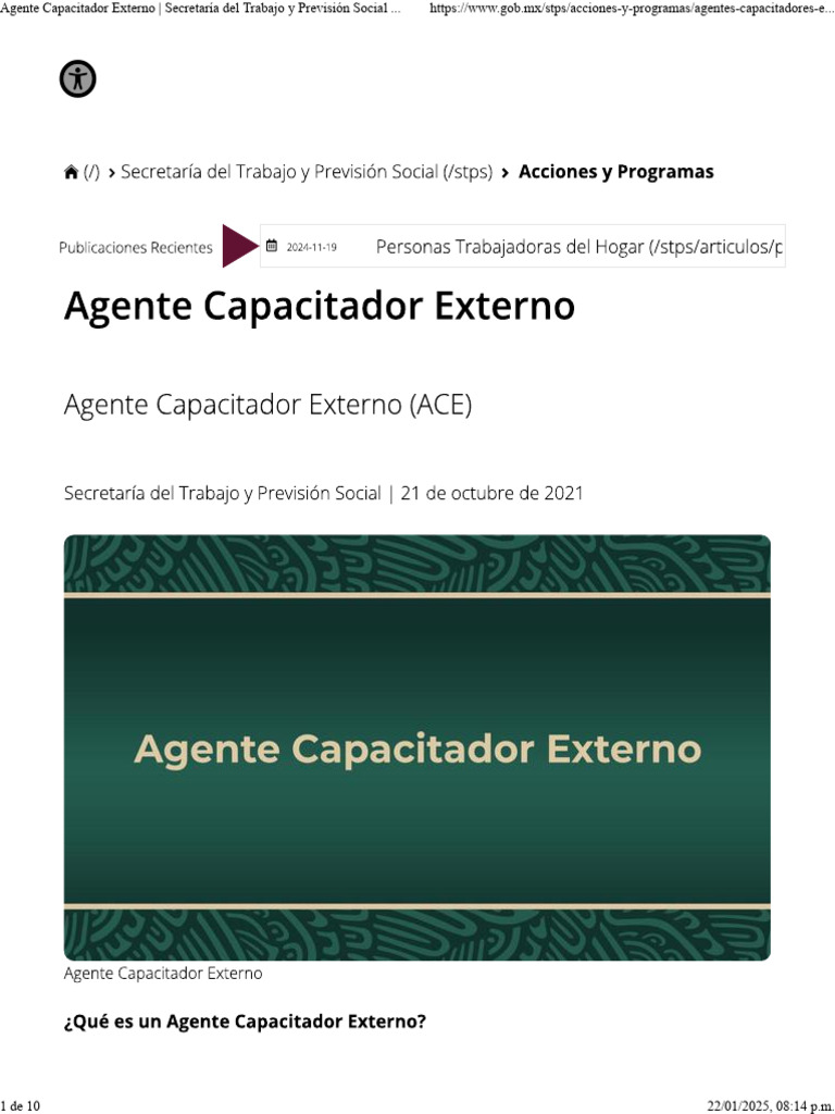Agente Capacitador Externo - Secretaría Del Trabajo y Previsión Social ...