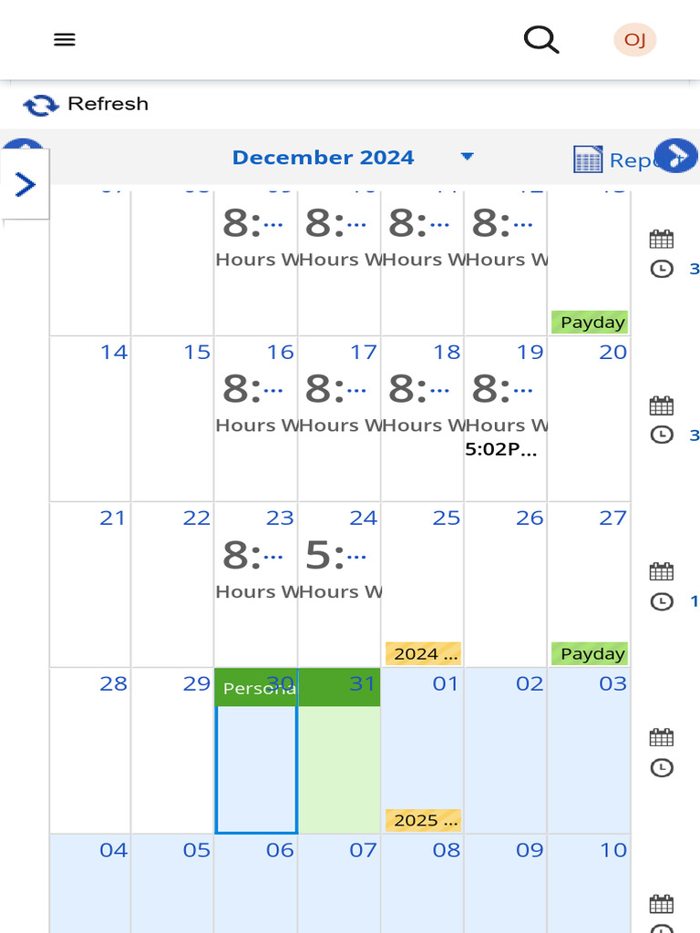 Calendar - Dayforce | PDF