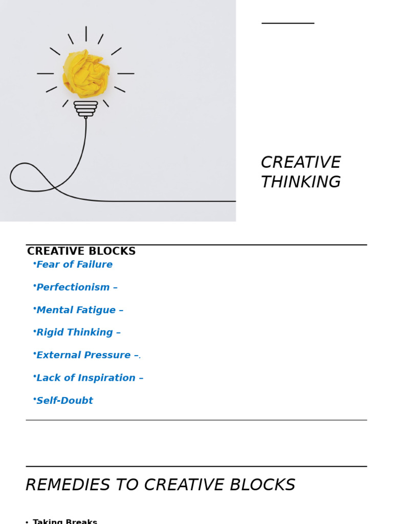 Creative Thinking | PDF