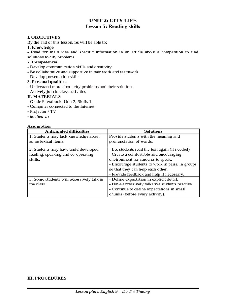 G9 - Unit 2 - Skills 1 - Do Thuong | PDF | Communication | Learning
