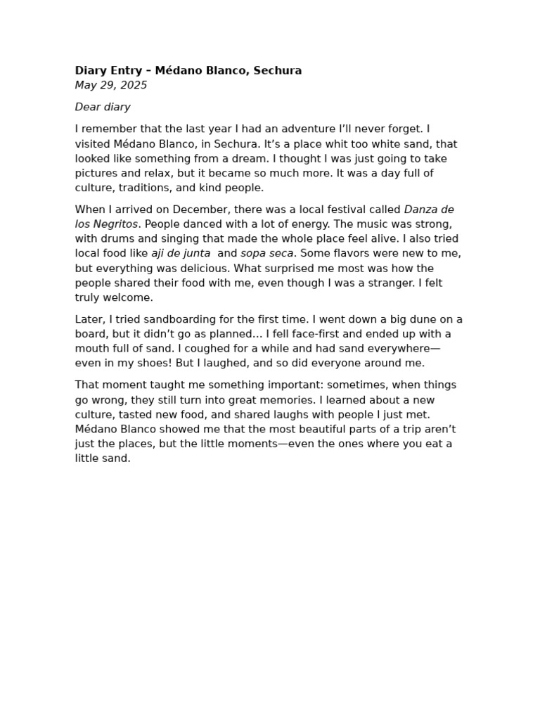 Diary Entry | PDF