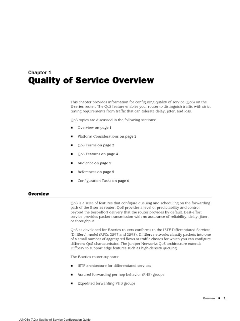 Qos Overview | PDF | Quality Of Service | Router (Computing)