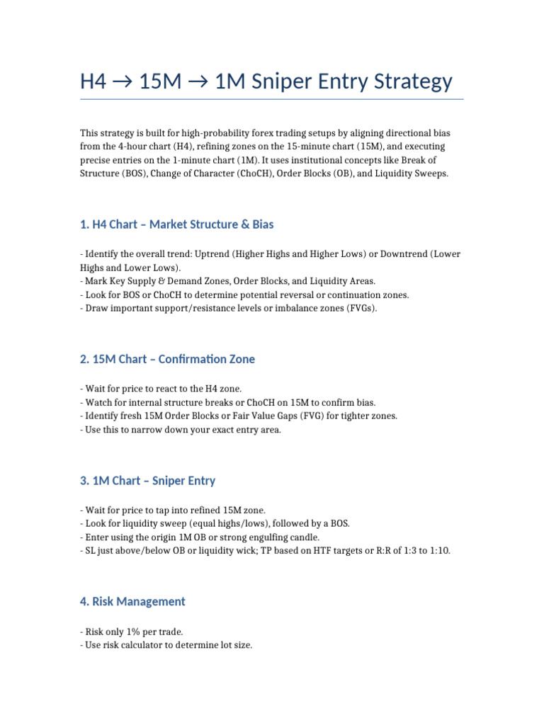H4-15M-1M_Sniper_Entry_Strategy | PDF