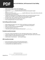 Classroom Reflection Sentence Starters | PDF
