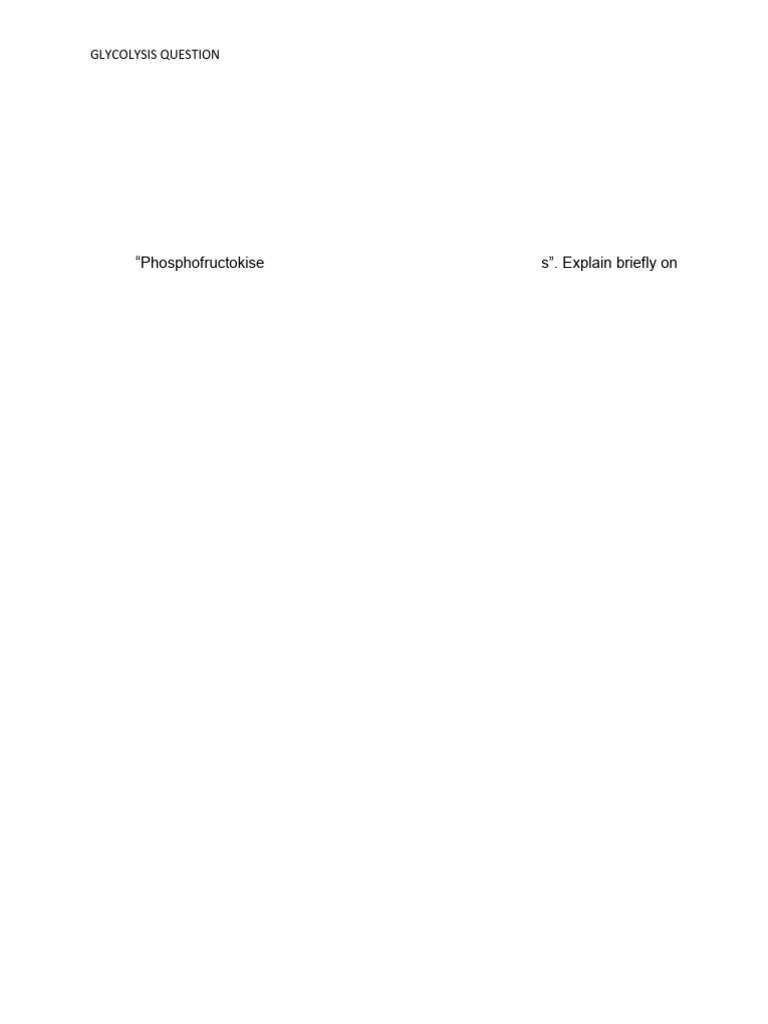 Glycolysis Questions | PDF | Glycolysis | Cellular Respiration