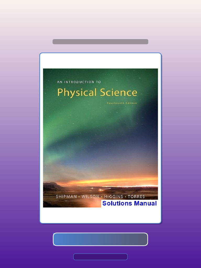 Introduction to Physical Science 14th Edition Shipman eBook and ...