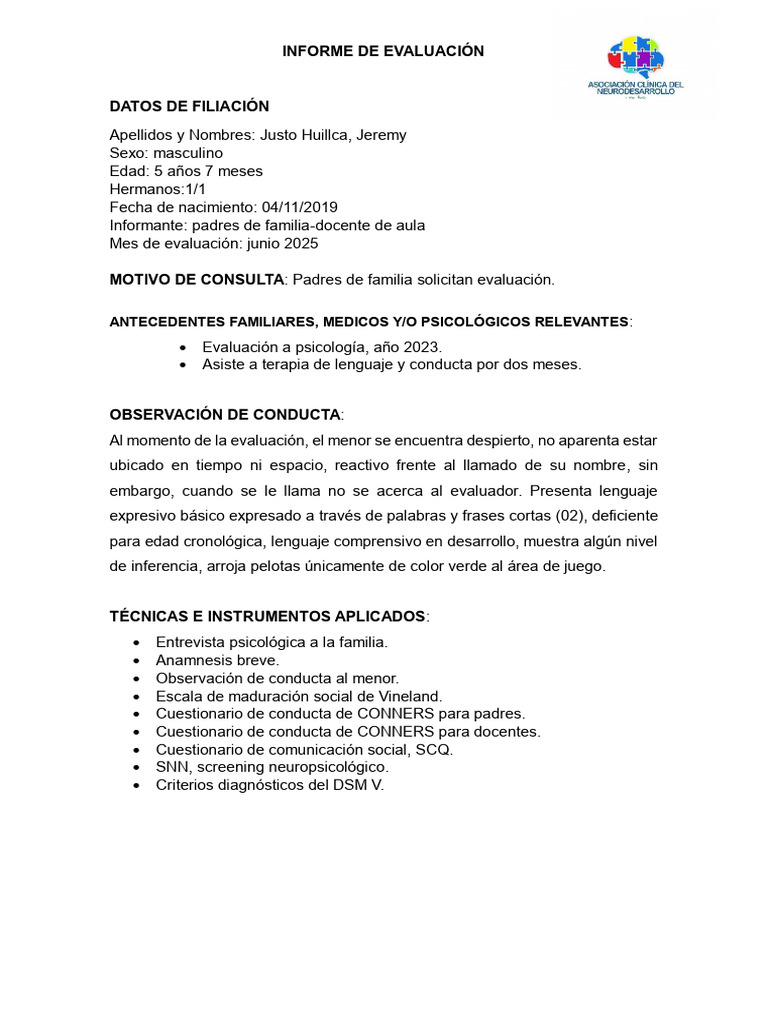 Jeremy Justo | PDF | Desorden hiperactivo y deficit de atencion ...