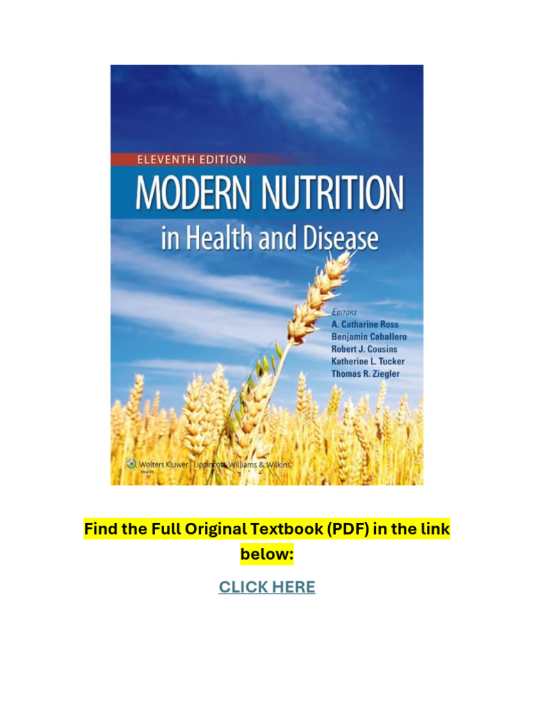 Modern Nutrition in Health and Disease PDF | PDF | Malnutrition | Vitamin