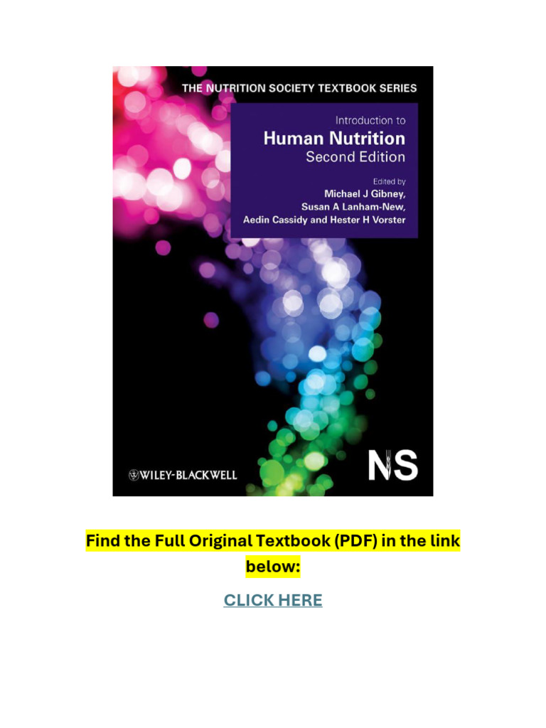 Introduction to Human Nutrition Overview | PDF | Digestion | Vitamin