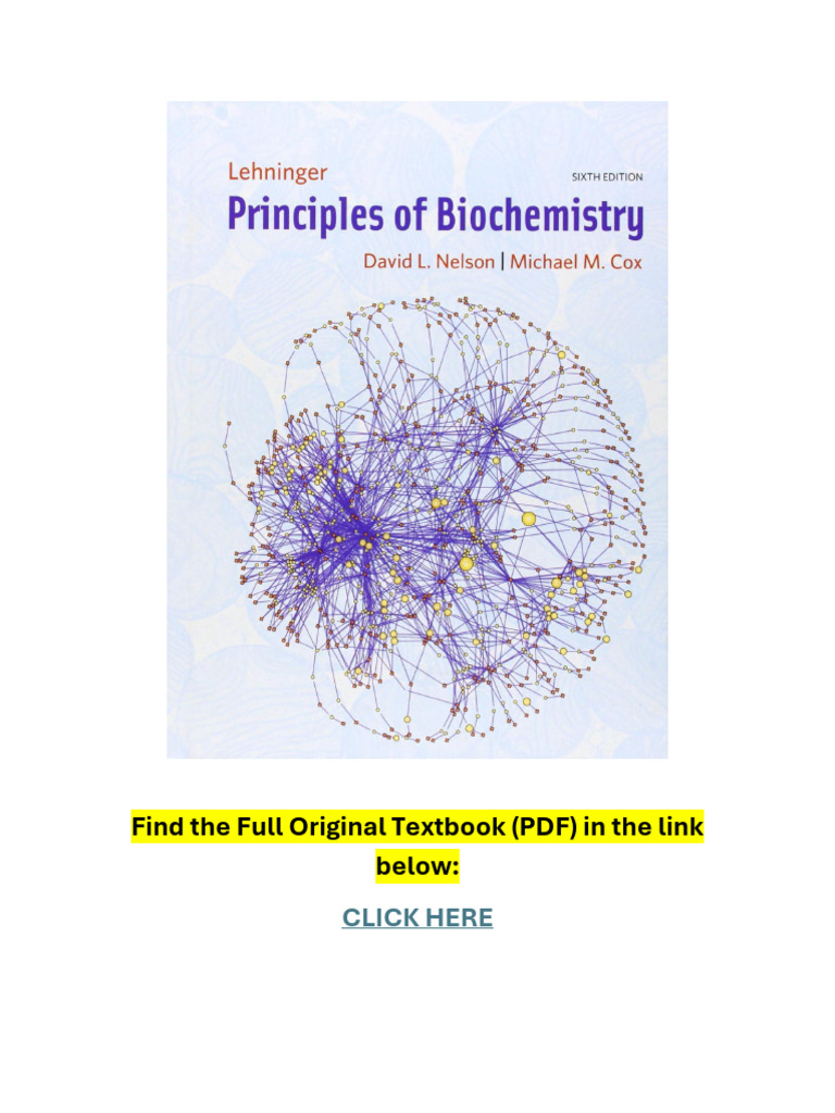 Lehninger Biochemistry 6th Edition PDF | PDF | Cell Membrane | Metabolism