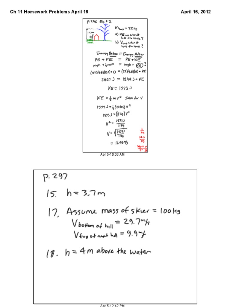 CH 11 Homework April 16 | PDF