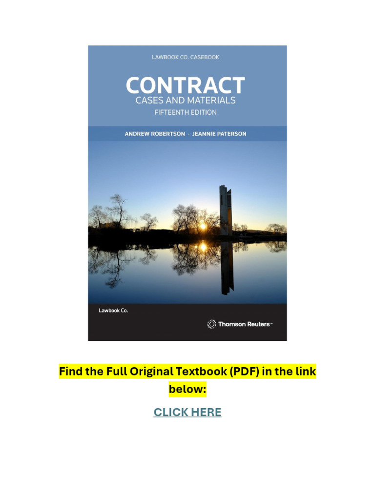 Contract Law: Cases & Materials Overview | PDF | Damages | Breach Of ...