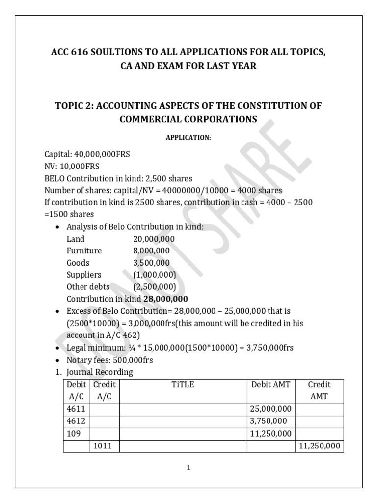 Acc 616 Question and Answers | PDF | Debits And Credits | Dividend