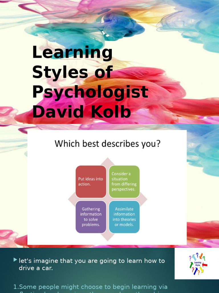 Kolb Theory of Learning | PDF | Learning Styles | Learning