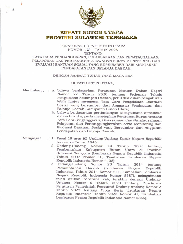 Perbup Nomor 15 Tahun 2025 (1) | PDF