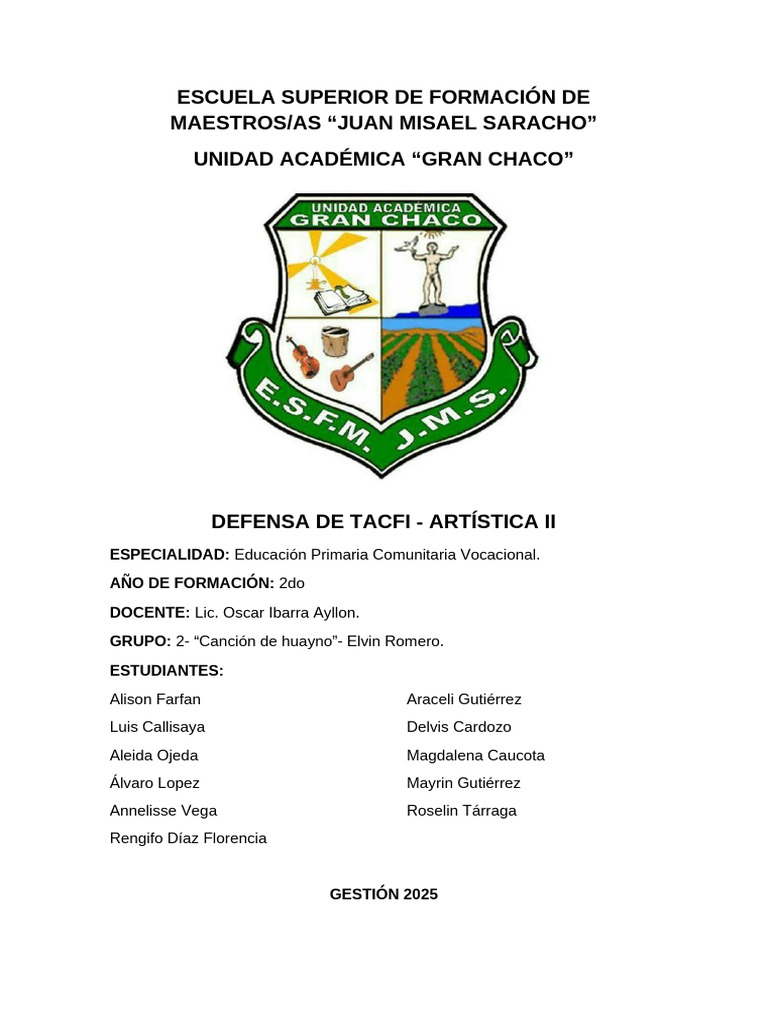 Caratula Tacfi Grupo 2 | PDF