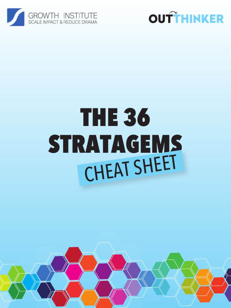 The 36 Stratagems Cheat Sheet - 36 Strategic Narratives | PDF