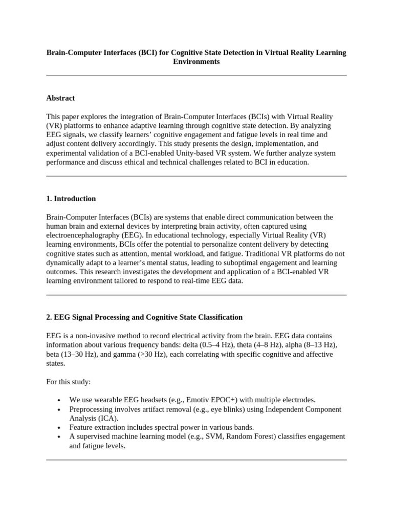 Brain-Computer Interfaces (BCI) | PDF | Electroencephalography ...